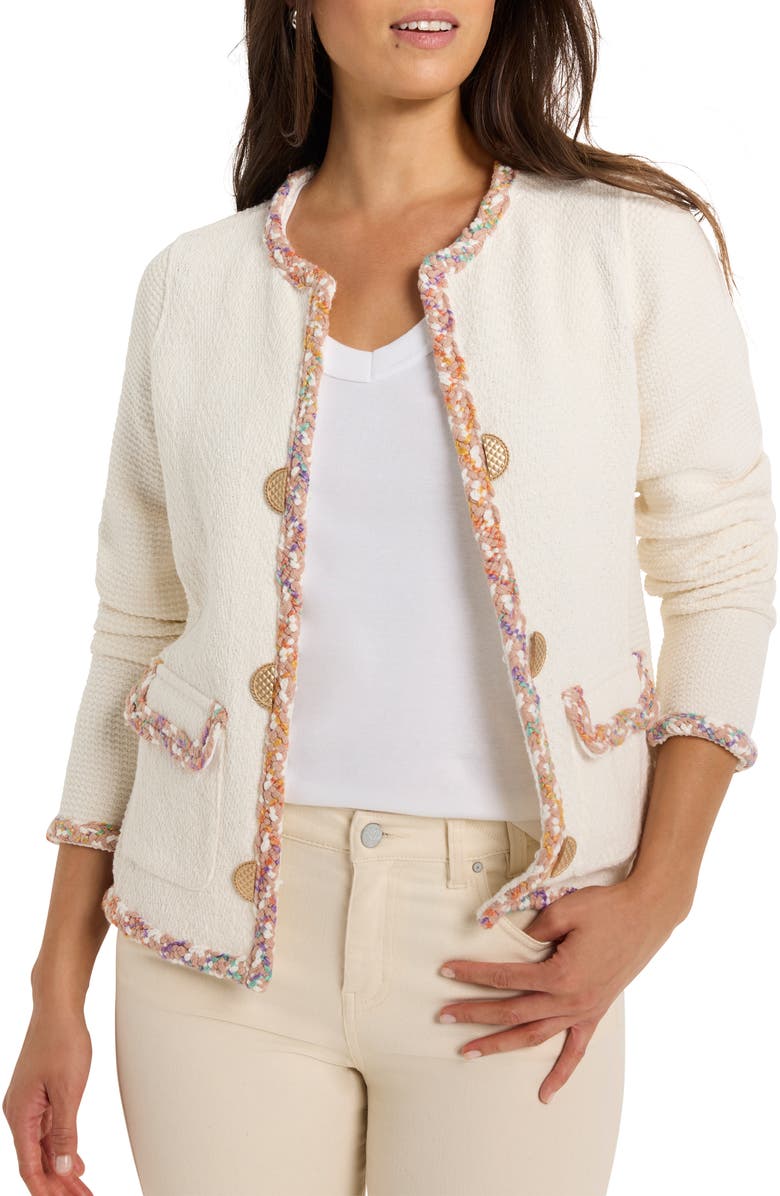 NIC+ZOE Mix Trim Knit Jacket | Nordstromrack