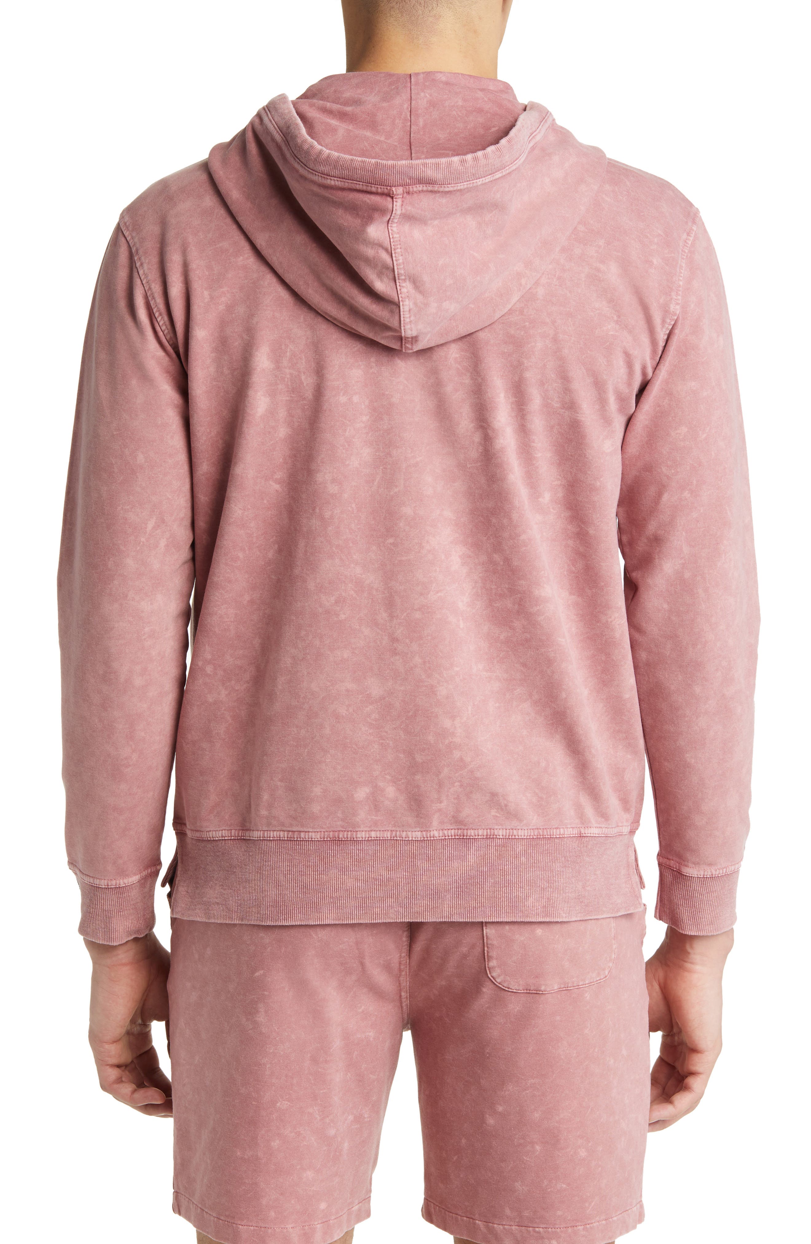 Stone Rose Acid Wash Zip Front Fleece Hoodie | Nordstromrack
