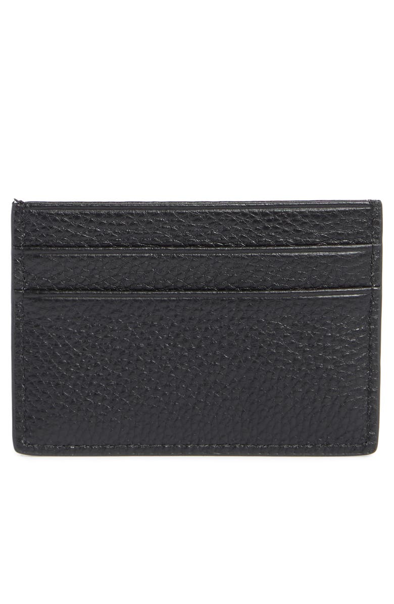 Versace Logo Lettering Leather Card Case | Nordstromrack
