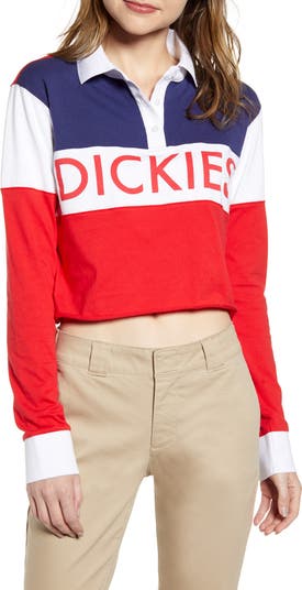 Dickies Colorblock Crop Rugby Shirt | Nordstrom