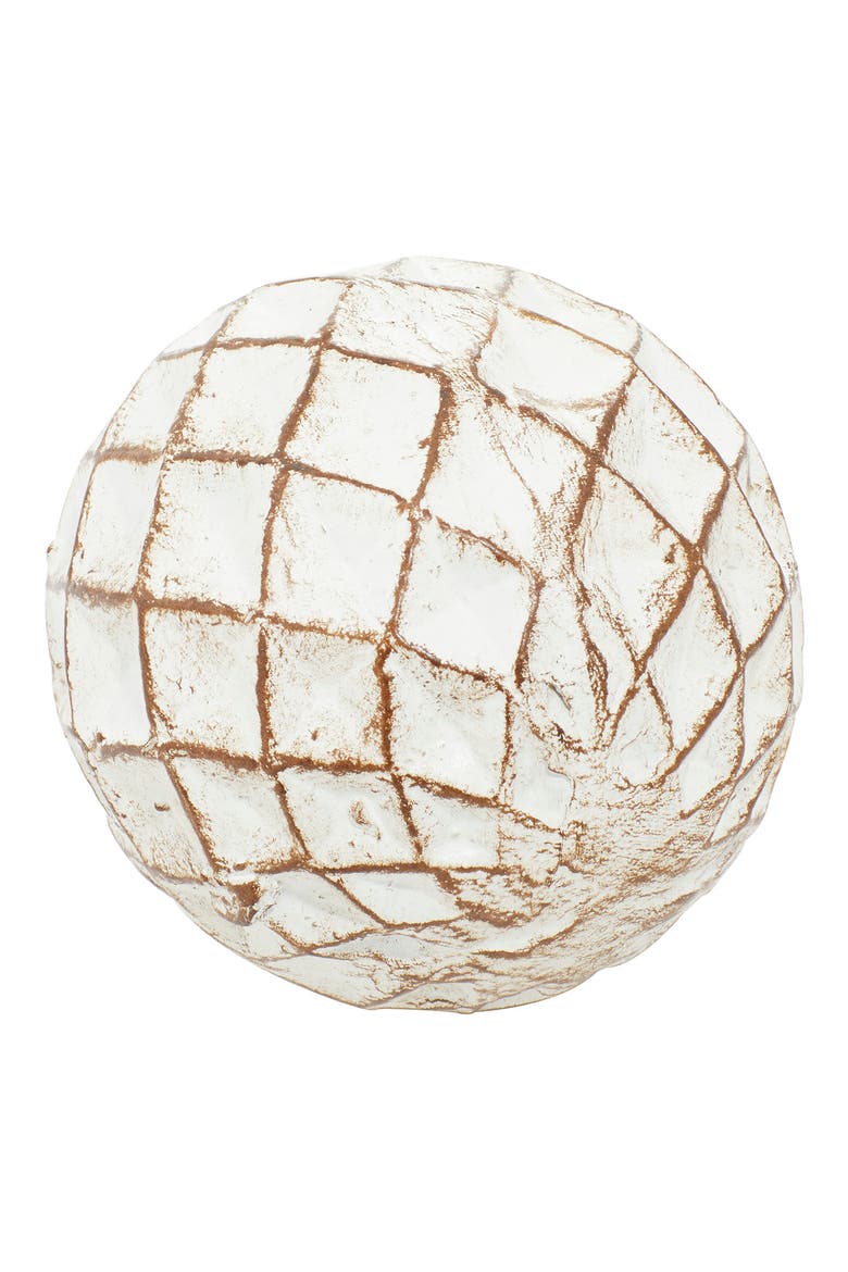White Ceramic Handmade Carved Orbs & Vase Filler with Varying Patterns ...