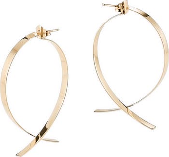 LANA 14K Gold 46mm Upside Down Front/Back Hoops | Nordstrom