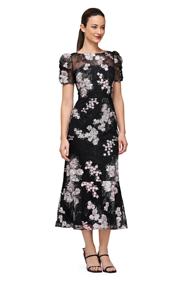 JS Collections Hope Floral Embroidered Cocktail Dress | Nordstromrack