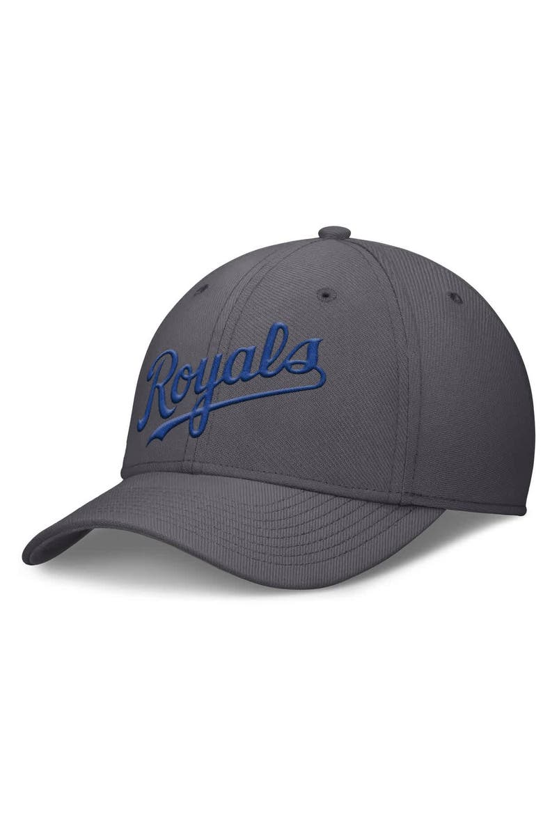 Nike Men's Nike Gray Kansas City Royals Swoosh Performance Flex Hat ...