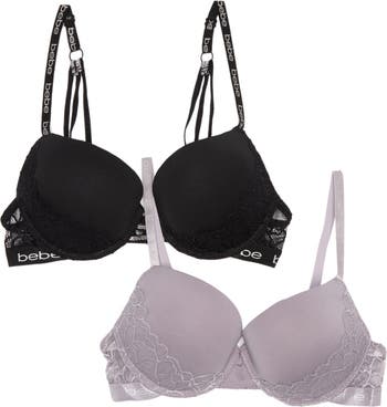 bebe Shimmer Underwire Bra (B-D Cups) - Pack of 2 | Nordstromrack