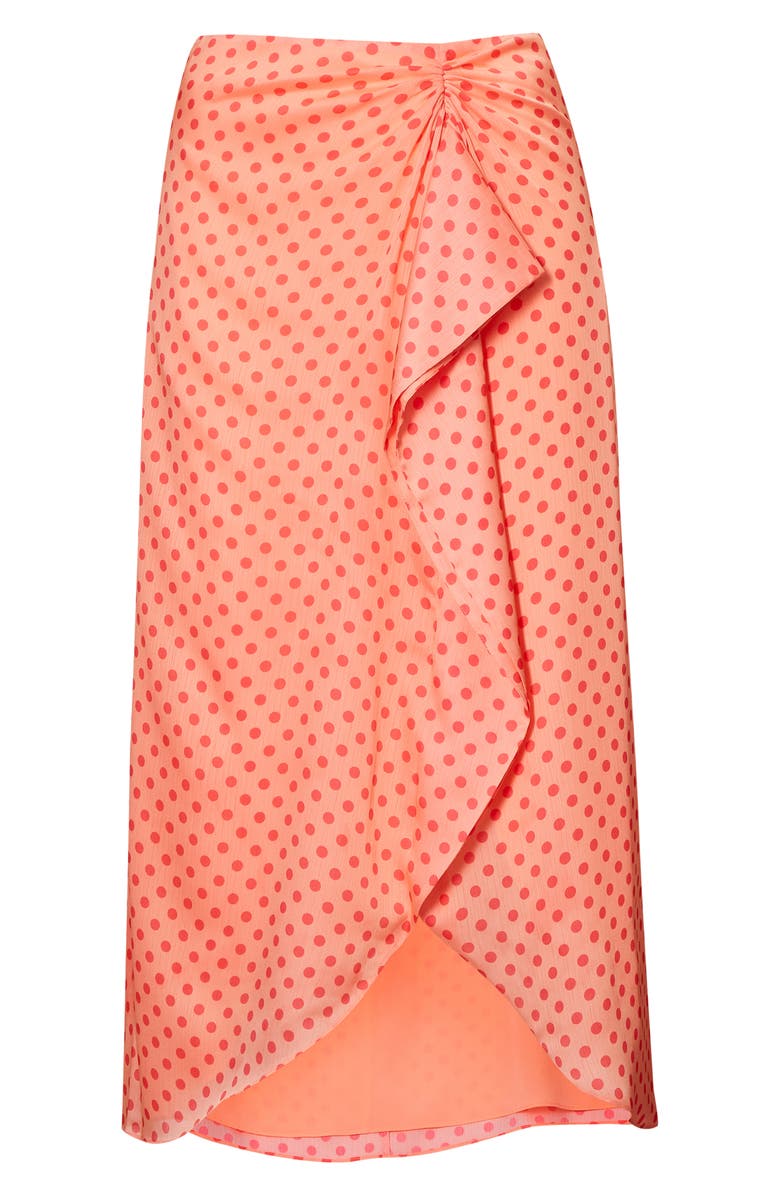 Ted Baker London Tiara Dot Ruched Drape Ruffle Skirt | Nordstromrack