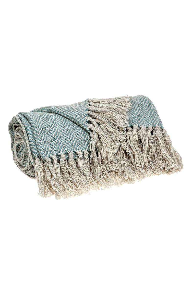 PARKLAND COLLECTION Isla Herringbone Multicolored Handloomed Cotton ...