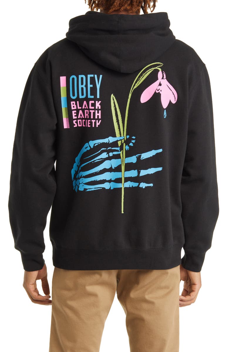 Obey Black Earth Society Graphic Hoodie | Nordstromrack