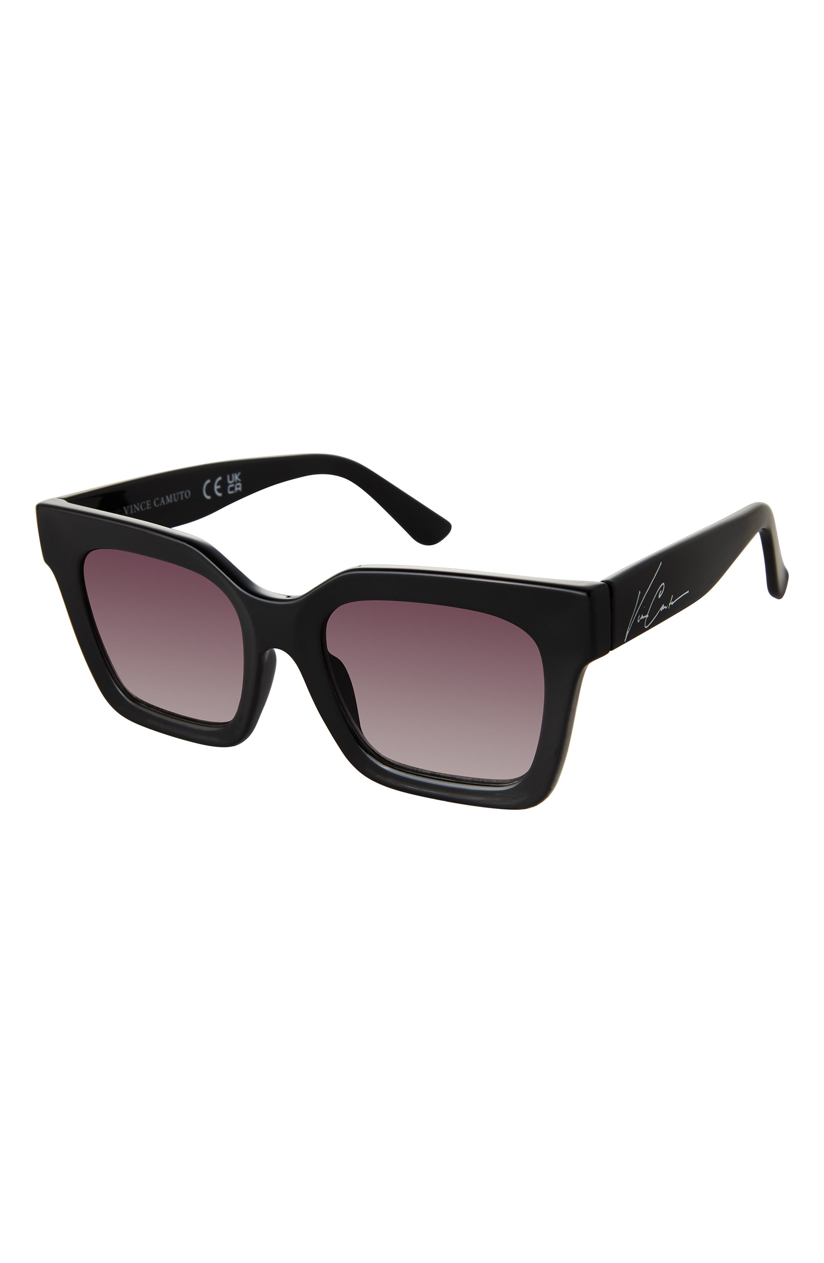 Vince Camuto 52mm Rectangle Script Logo Sunglasses | Nordstromrack
