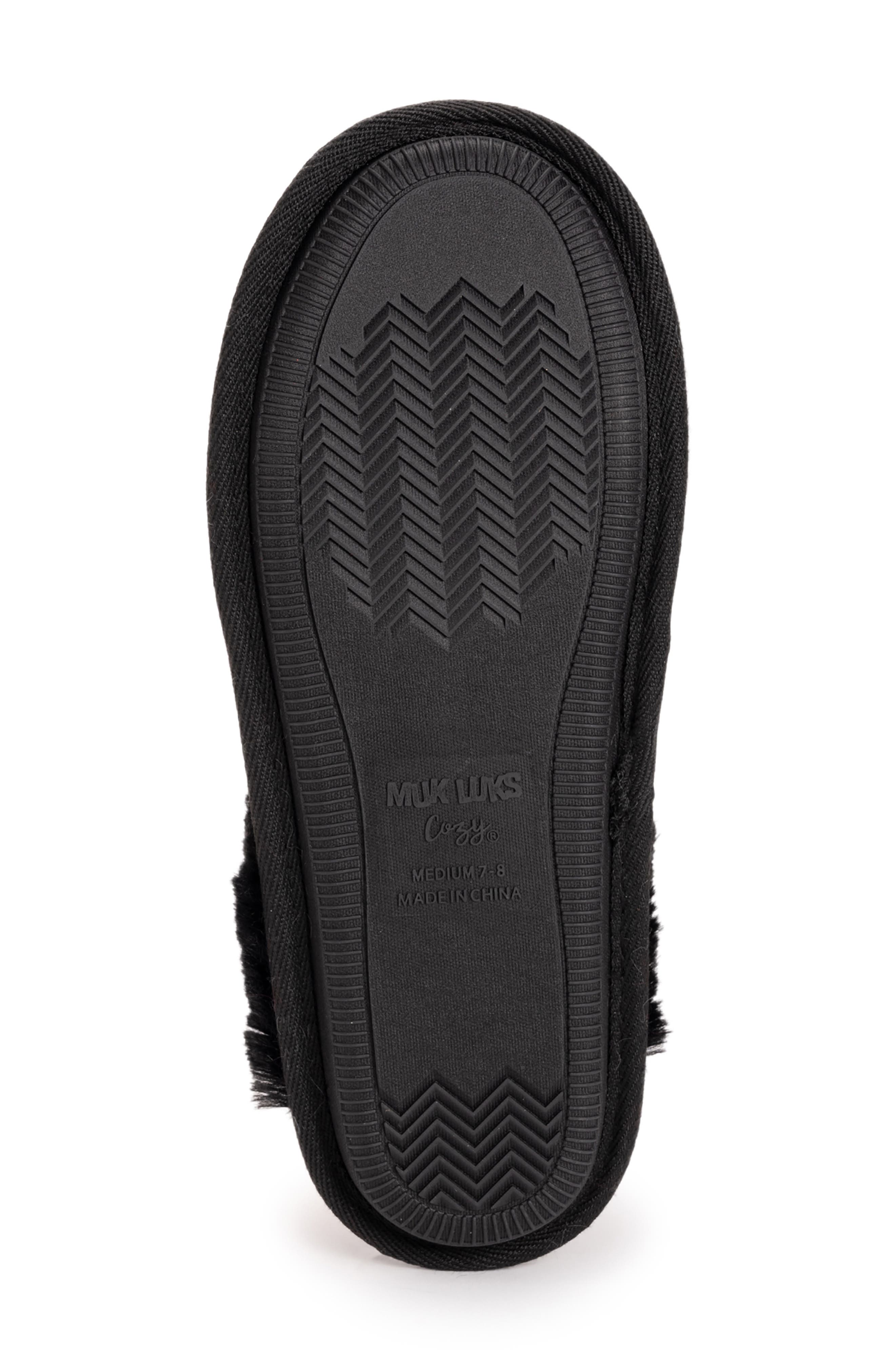MUK LUKS Faux Shearling Trim Sparkle Scuff Slipper (Women) | Nordstromrack