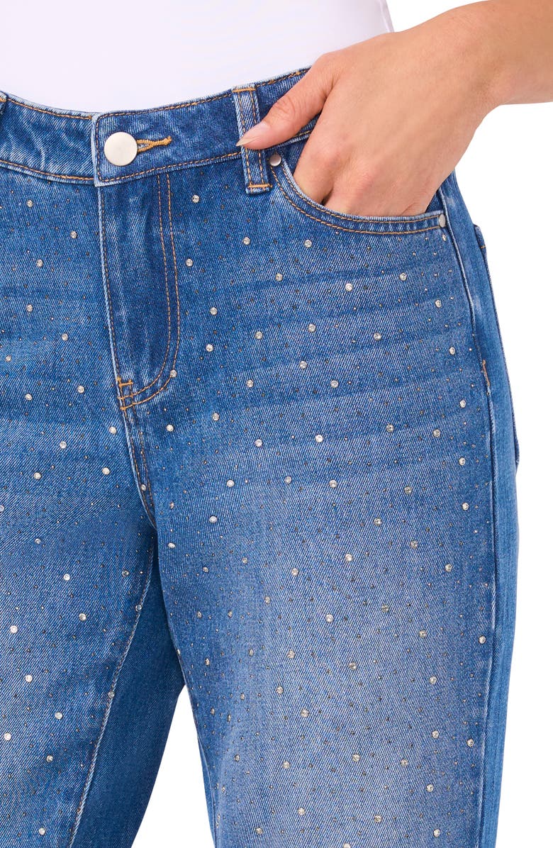 CeCe Embellished Straight Leg Jeans | Nordstrom