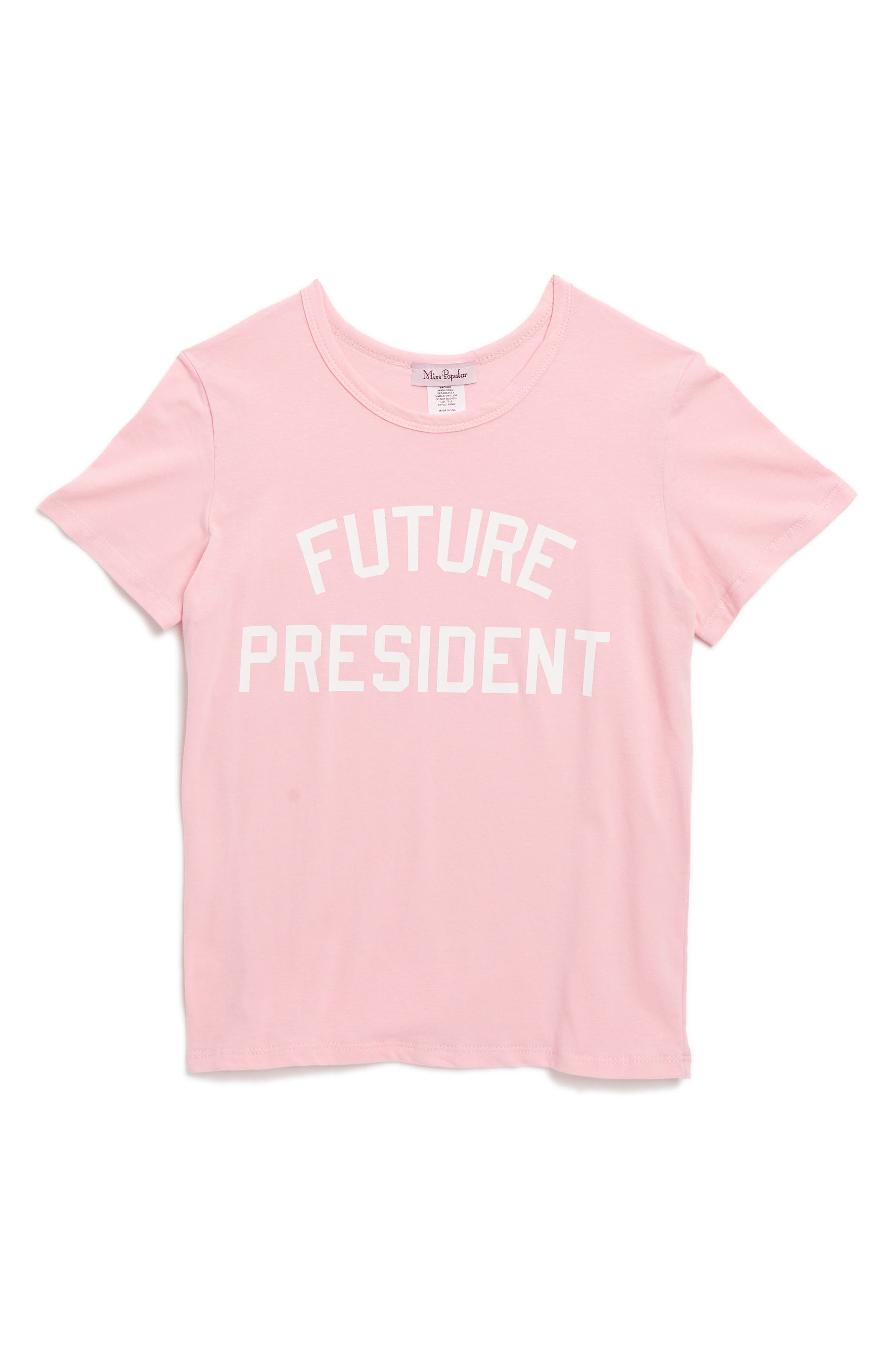 MISS POPULAR Kids' Future President Graphic Print T-Shirt | Nordstromrack
