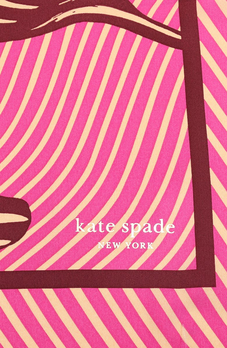 Kate Spade New York linear bloom silk square scarf | Nordstrom