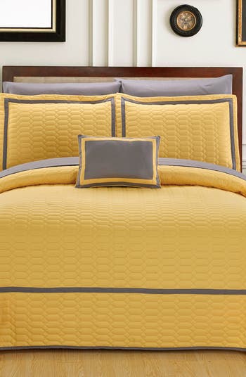 CHIC Neal Hotel Collection 2 Tone Quilt 8-Piece Set - King | Nordstromrack