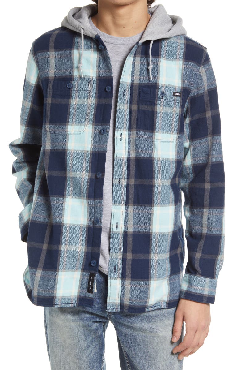 Vans Lopes Plaid Hooded Flanel Button-Up Shirt | Nordstrom