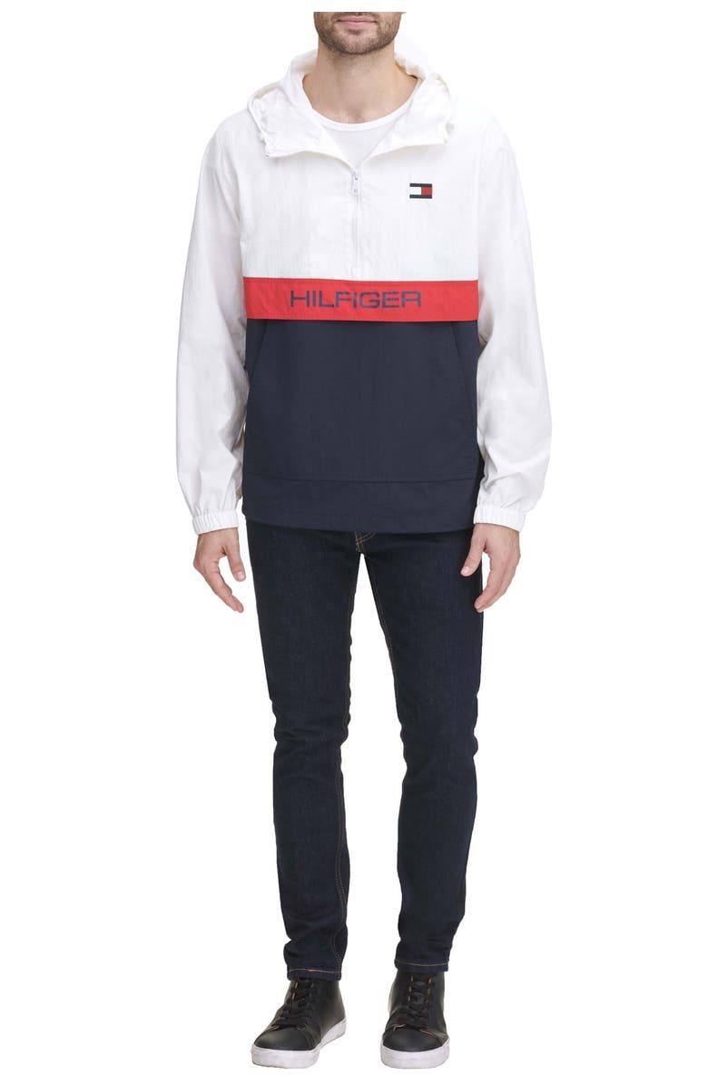 Tommy Hilfiger Taslan Colorblock Water Resistant Hooded Jacket ...