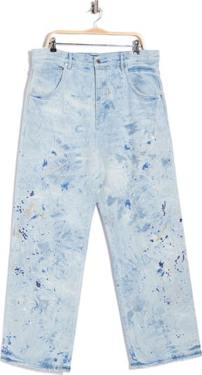 PURPLE BRAND Bleach Paint Splatter Straight Leg Jeans | Nordstromrack