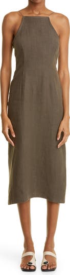 Paloma Wool Maleek Spider Web Embroidered Linen Midi Dress | Nordstrom