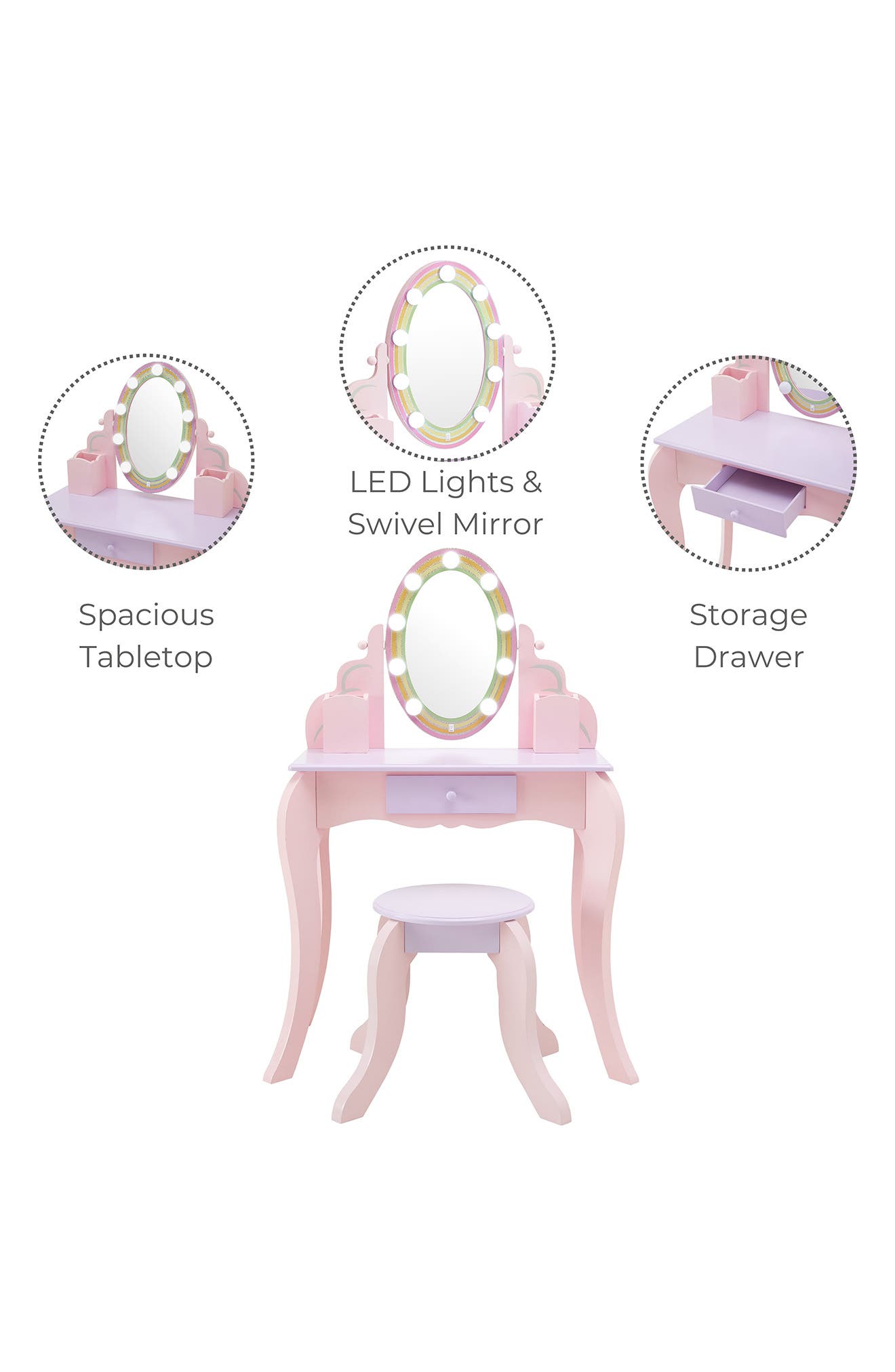 Teamson Kids Fantasy Fields Little Princess Rapunzel Vanity Play Set ...