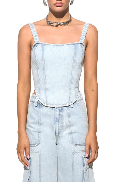 Women's Denim Corset Tops & Bustiers | Nordstrom