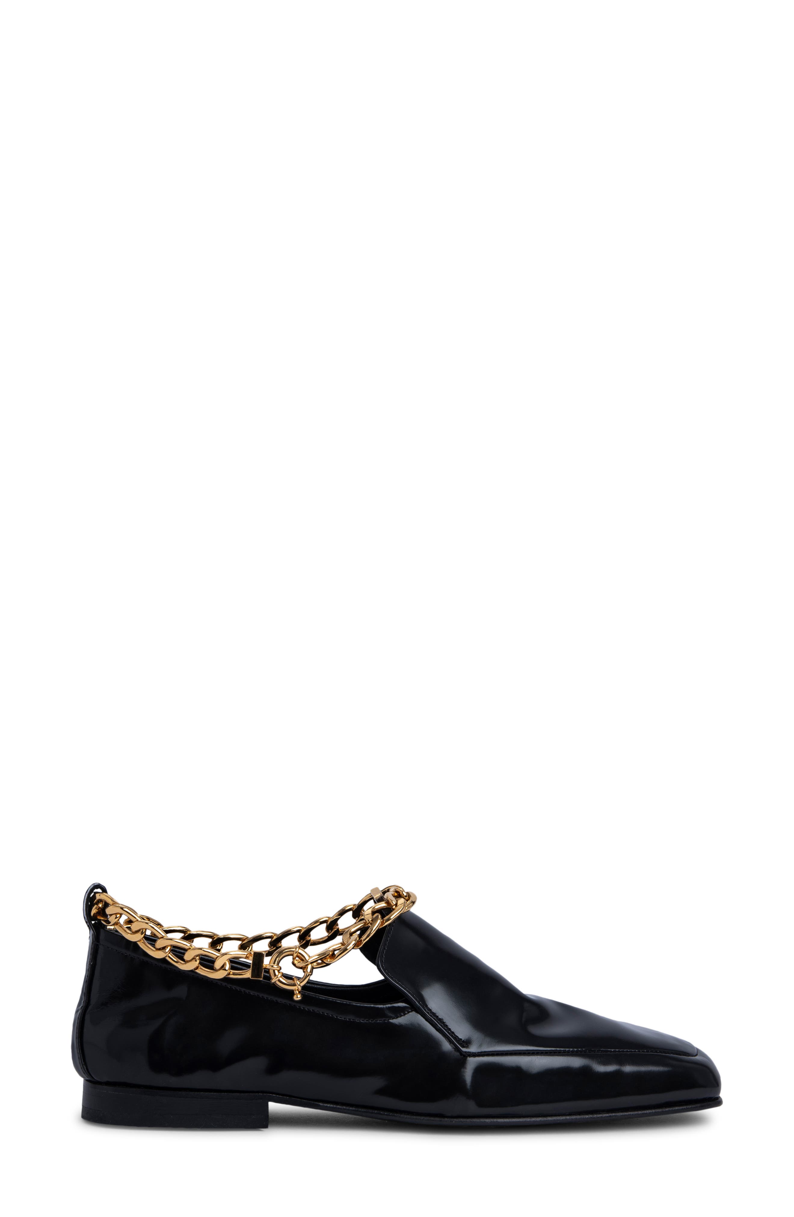 By Far Nick Chain Trim Patent Leather Loafer (Women) | Nordstrom