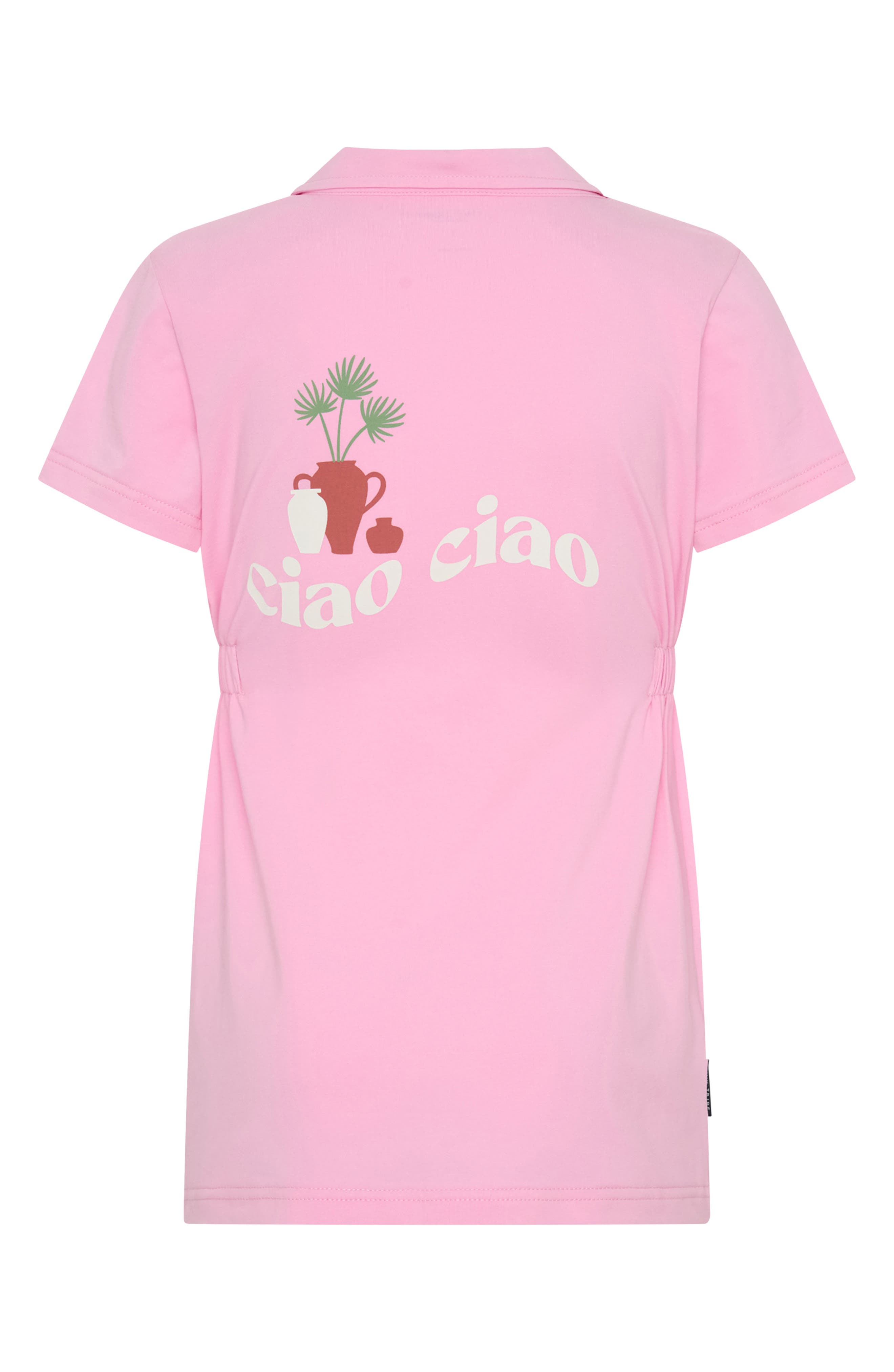 TINY TRIBE Kids' Ciao Cotton Graphic Polo Dress | Nordstromrack