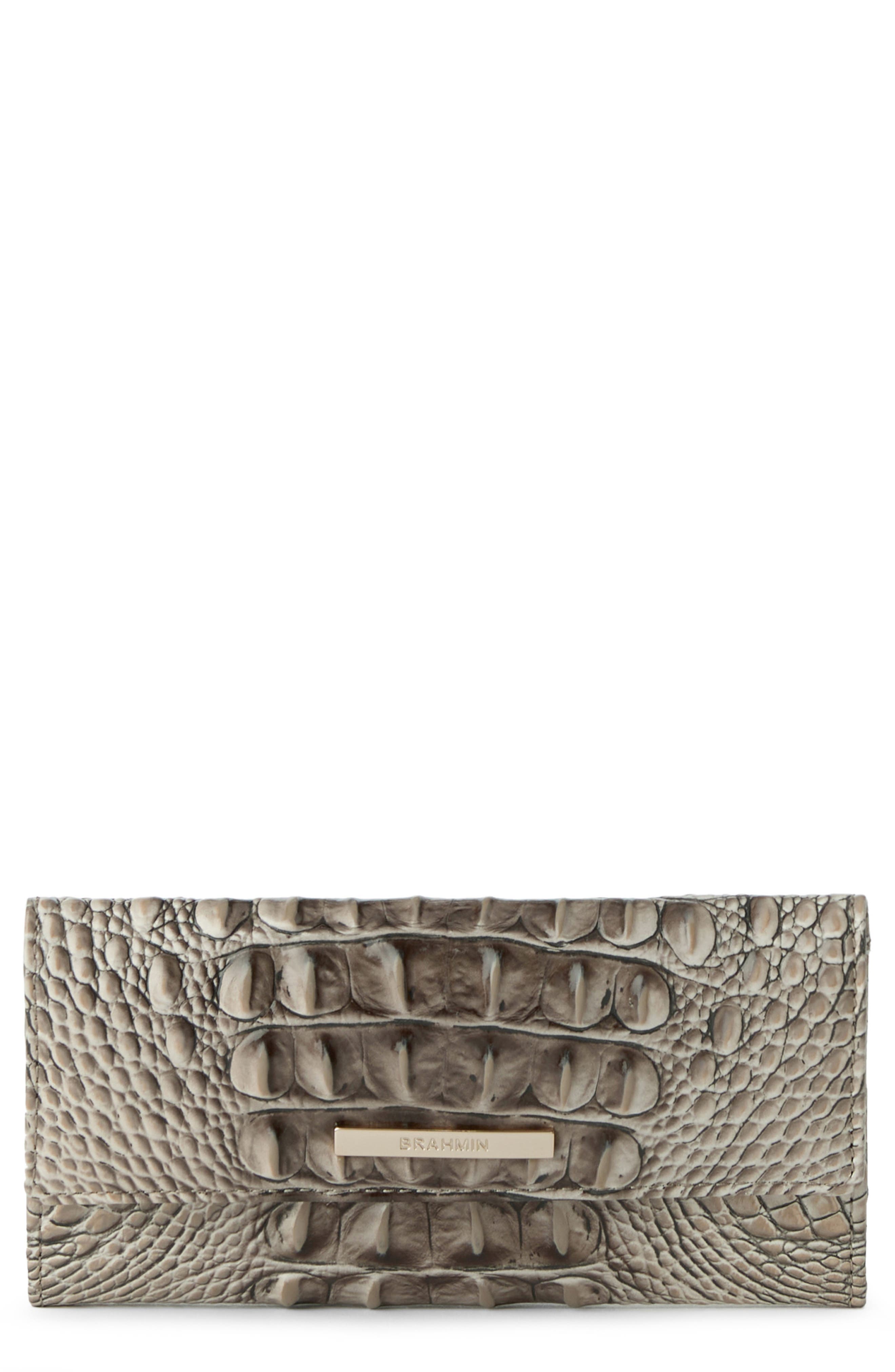 Brahmin Cordelia Croc Embossed Leather Trifold Wallet | Nordstrom
