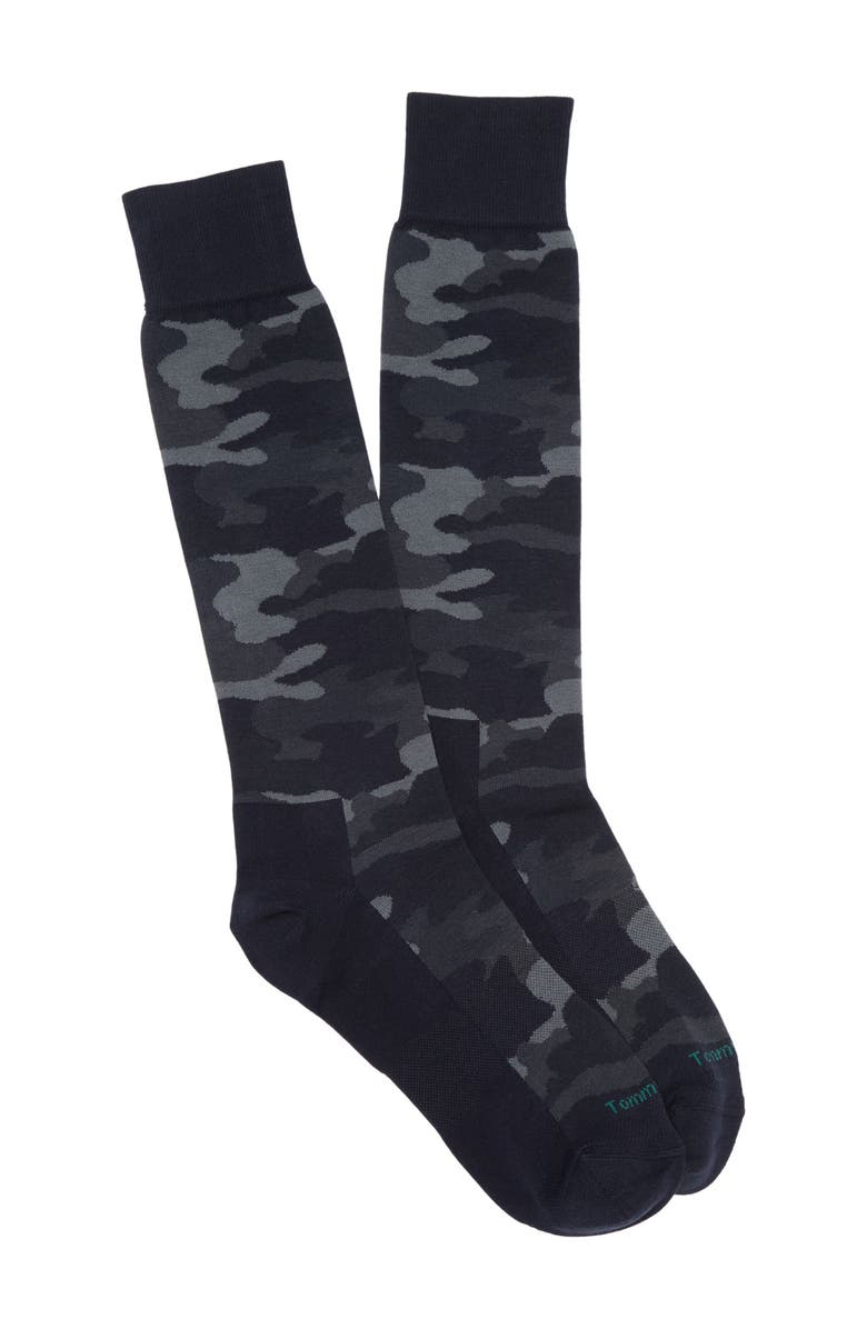 Tommy John Camo Stay Up Dress Socks | Nordstromrack