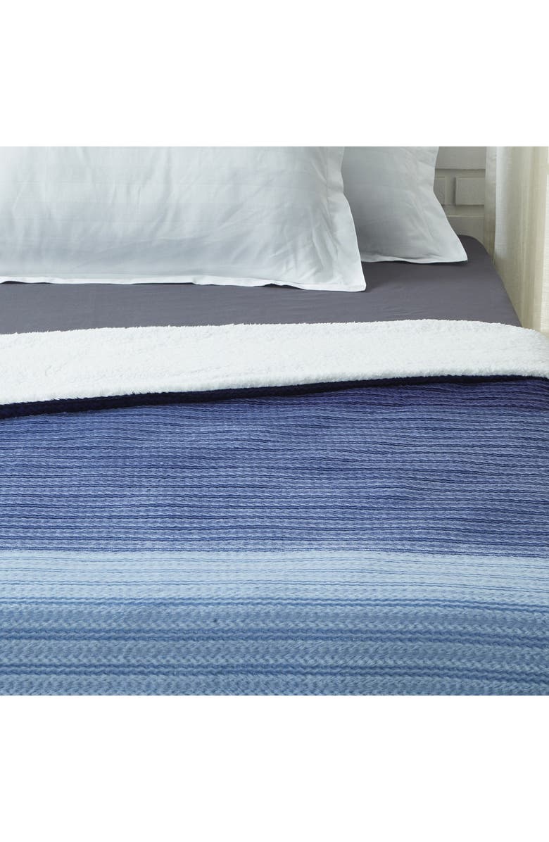 INSPIRED HOME Cozy Tyme Tanesha Flannel Reversible Jacquard Throw 60" x ...