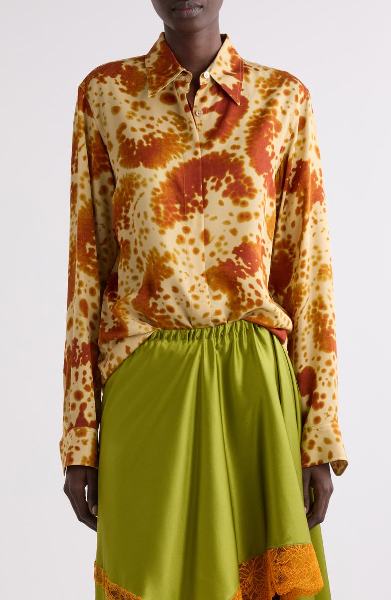 Dries Van Noten Chowy Abstract Print Button-Up Shirt | Nordstromrack