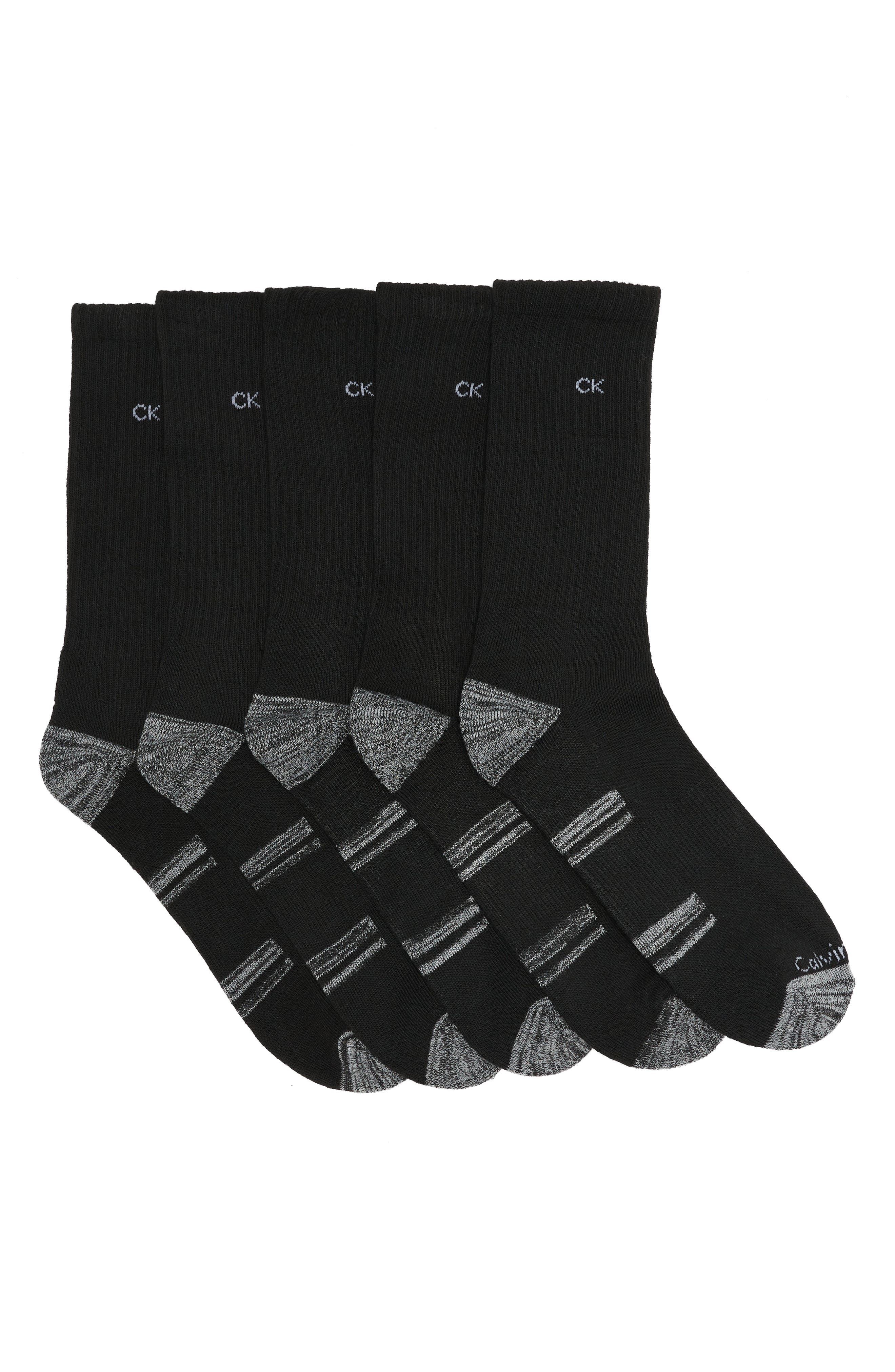 Calvin Klein Assorted 5-Pack Dual Cushion Crew Socks | Nordstromrack