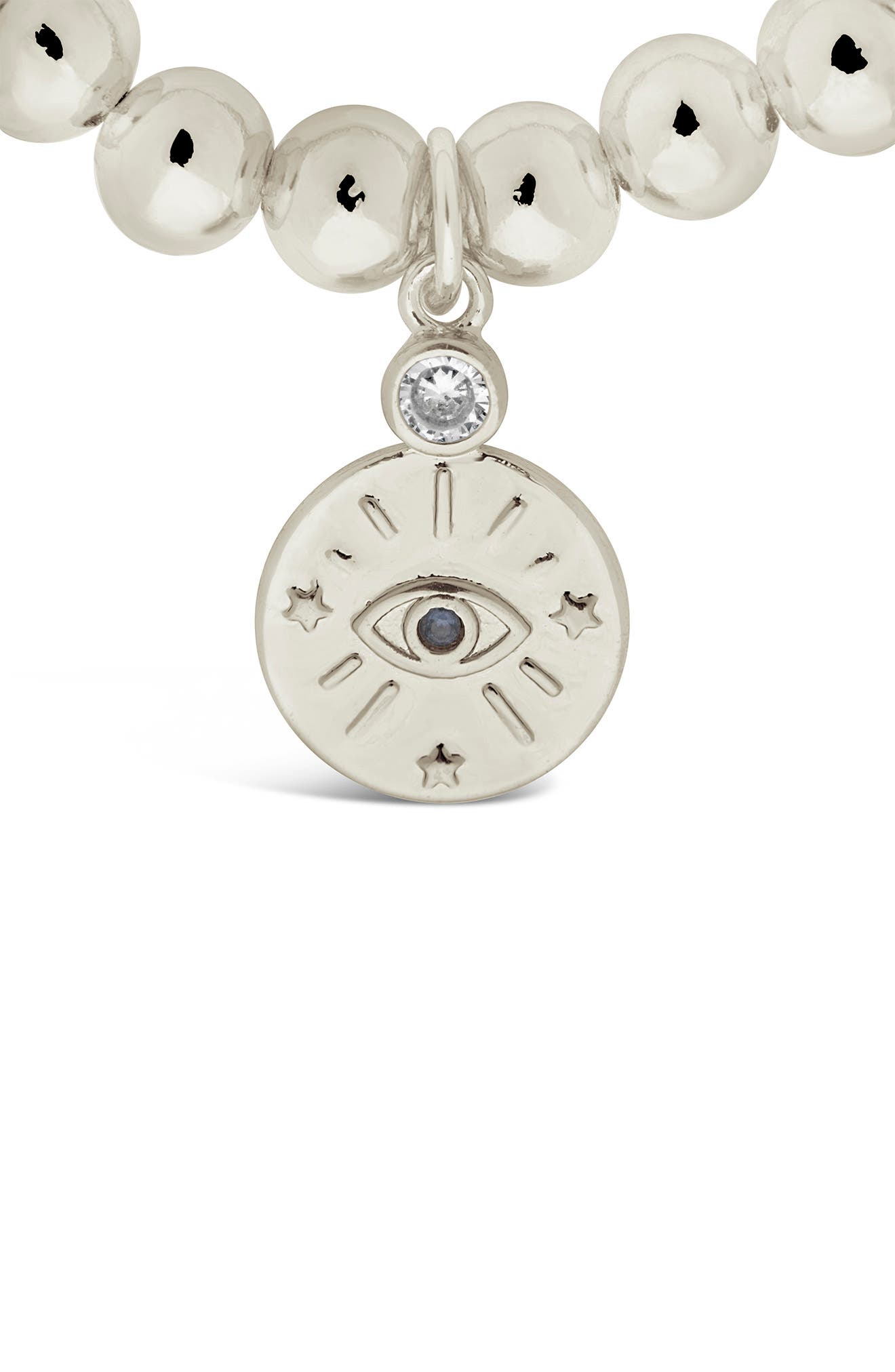 Sterling Forever Celestial 14K Gold Plated CZ Evil Eye Disc Charm ...