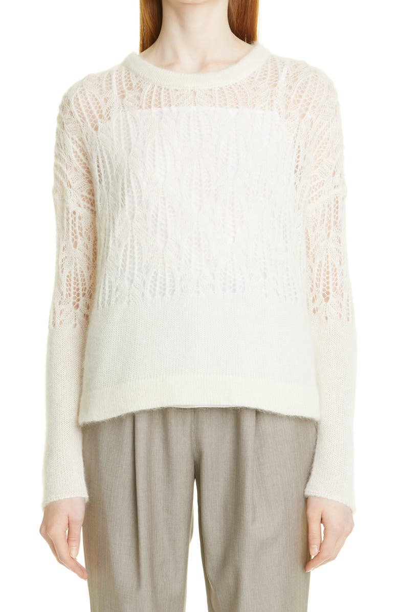 Fabiana Filippi Fabianna Filippi Openwork Mohair & Alpaca Blend Sweater ...