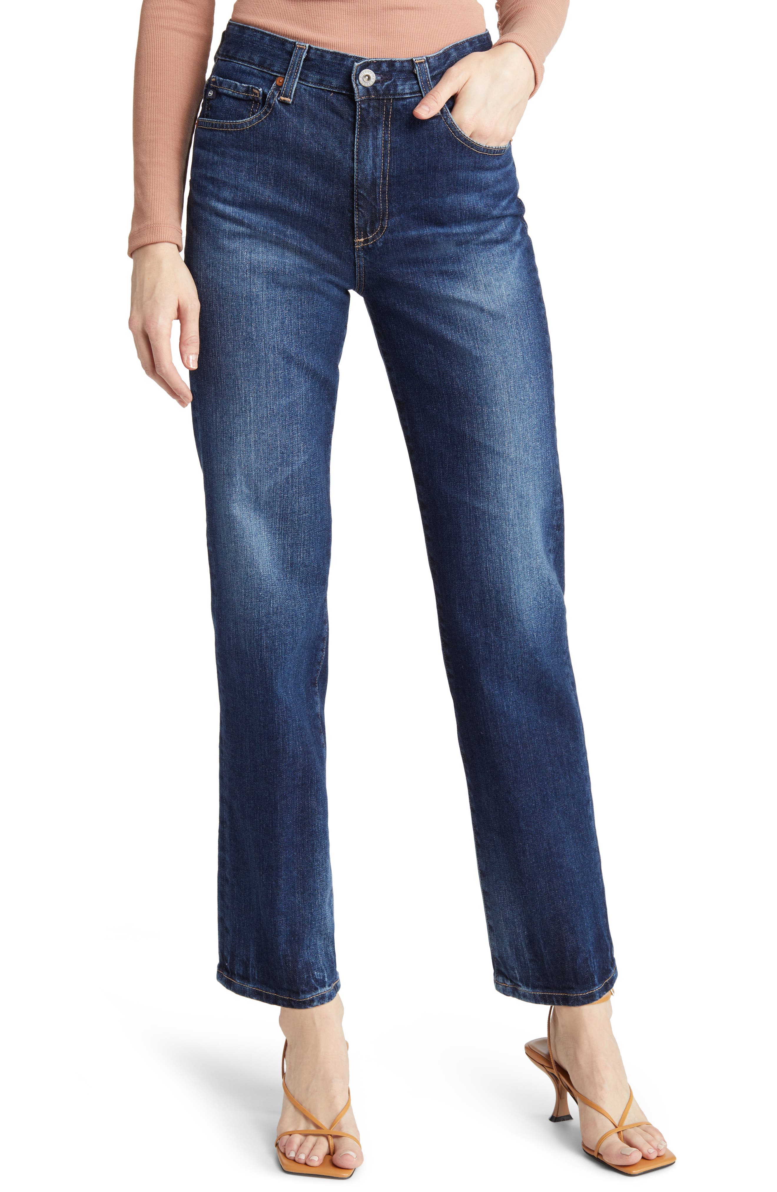 AG Saige High Waist Straight Leg Jeans | Nordstromrack