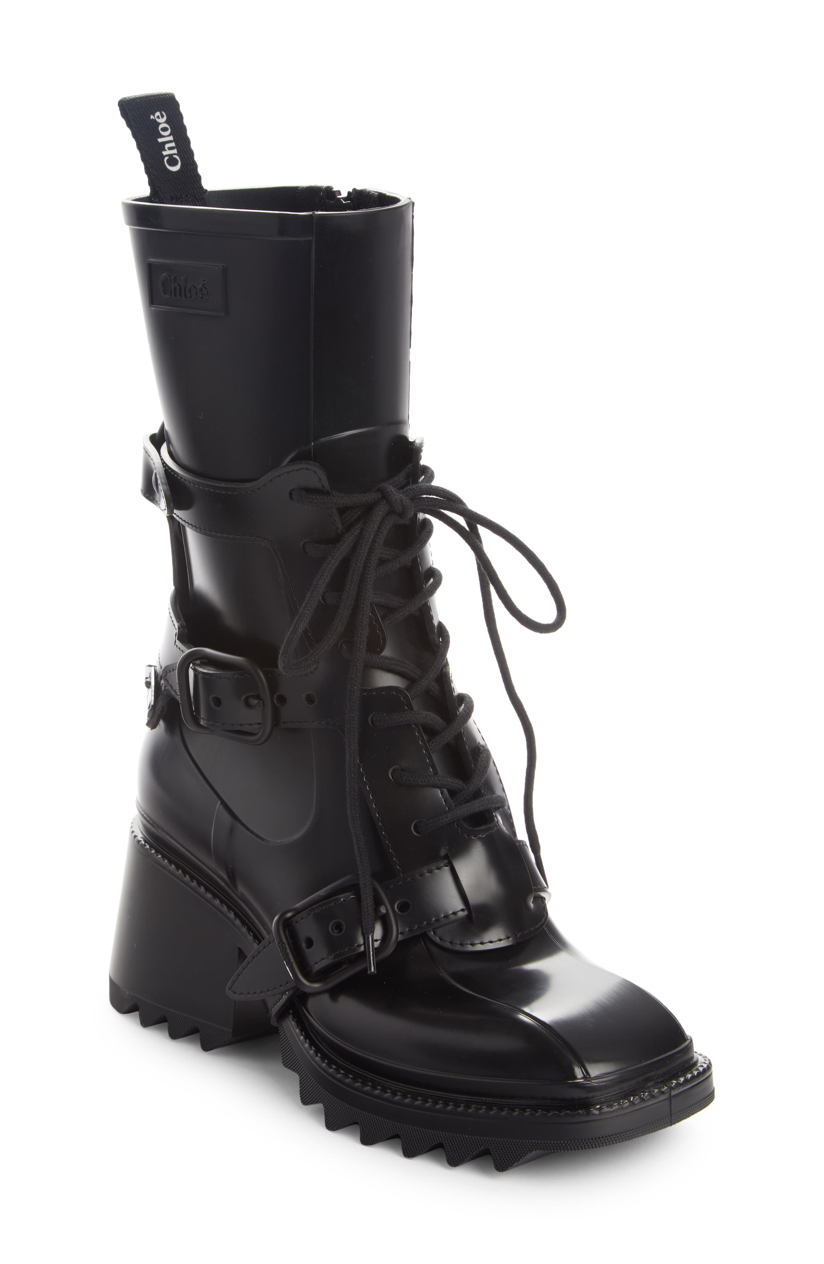 Chloé Betty Waterproof Harness Rain Boot (Women) | Nordstrom