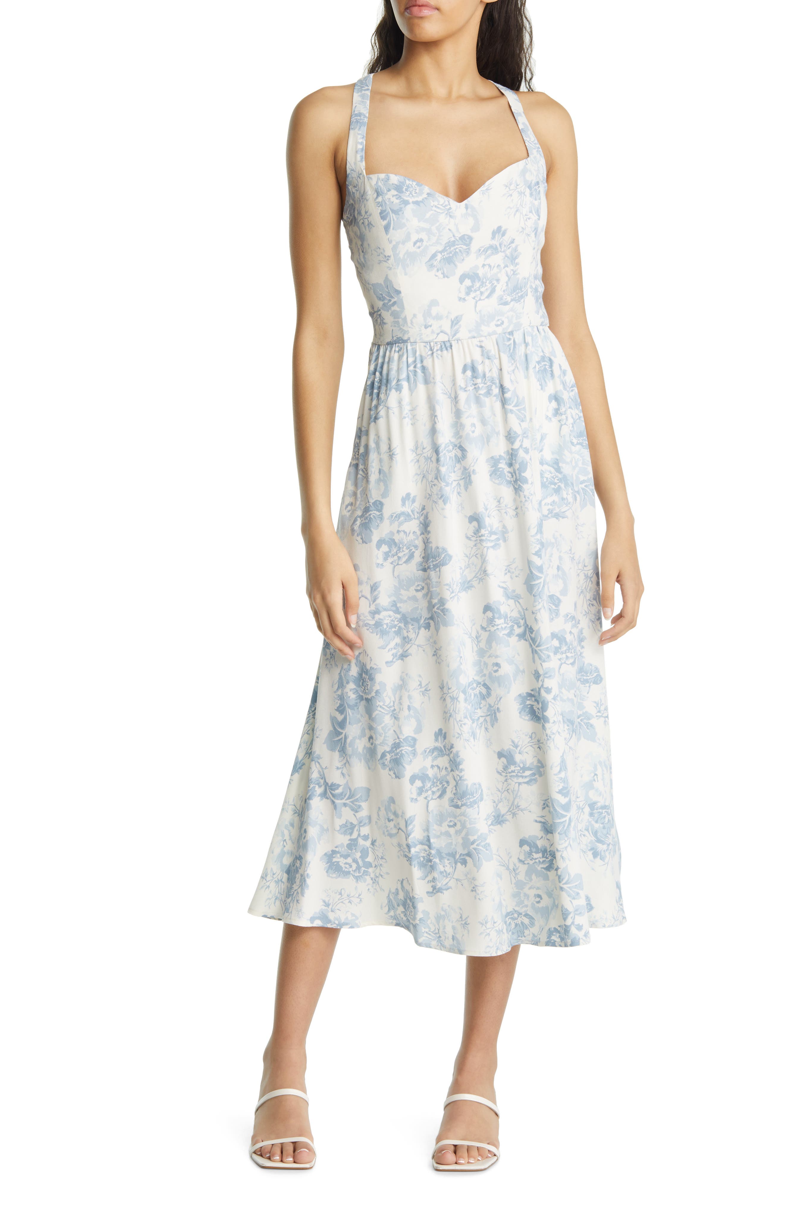 Reformation Brixton Floral Print Cross Back Sundress | Nordstrom