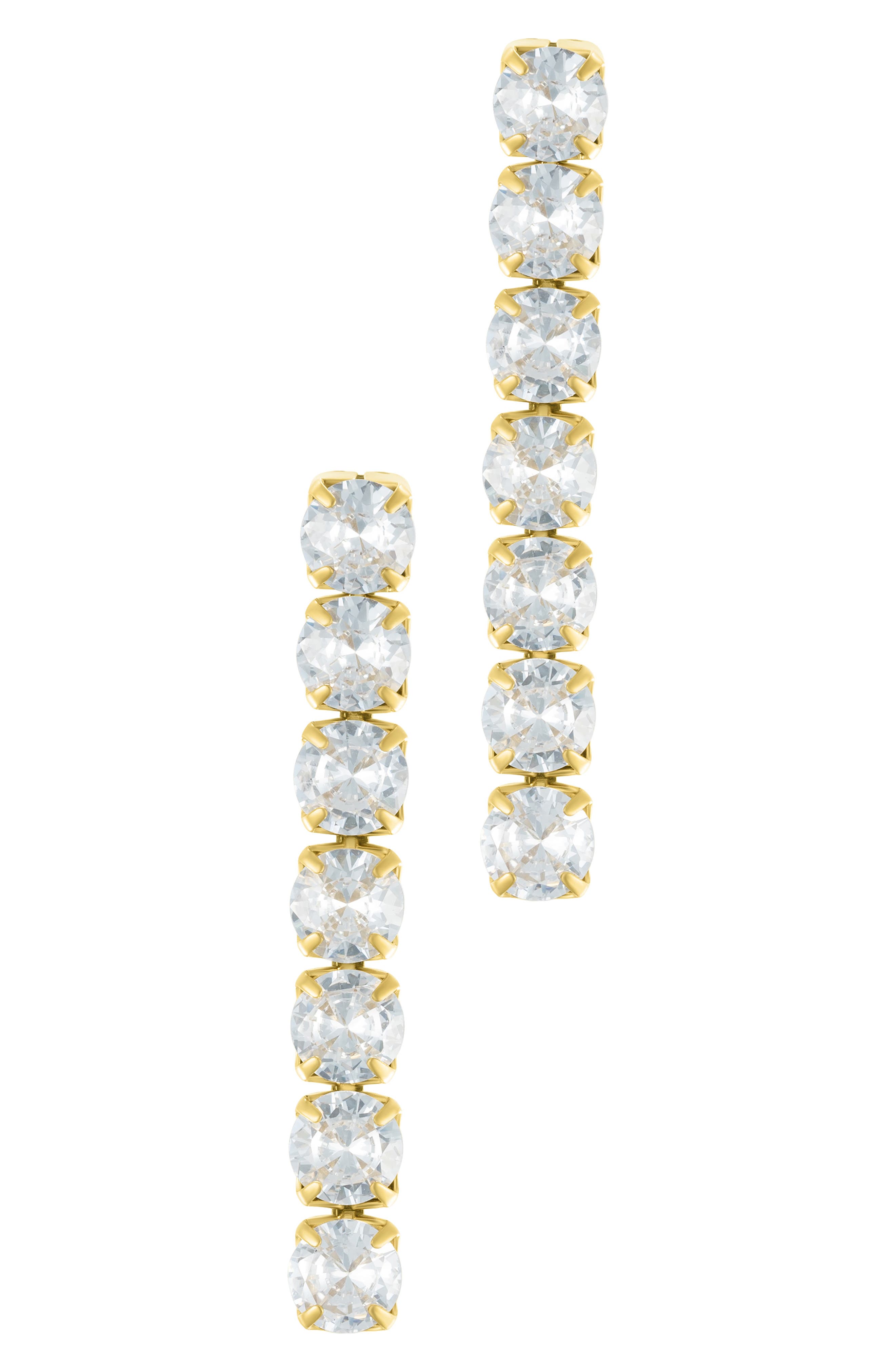 Adornia 14K Yellow Gold Vermeil Water Resistant Crystal Tennis Linear ...