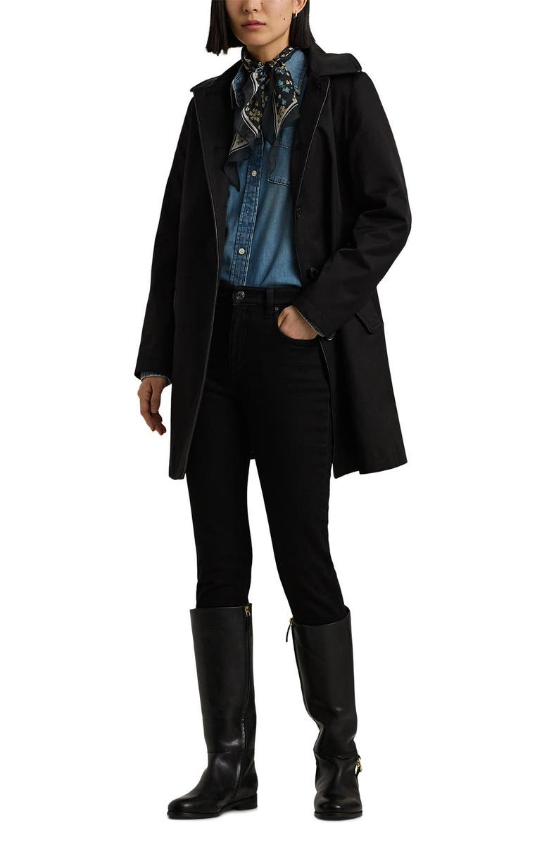 Lauren Ralph Lauren Cotton Blend Coat with Removable Hood | Nordstromrack