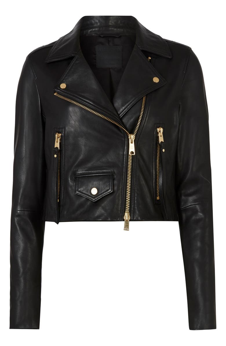 AllSaints Elora Leather Biker Jacket | Nordstromrack