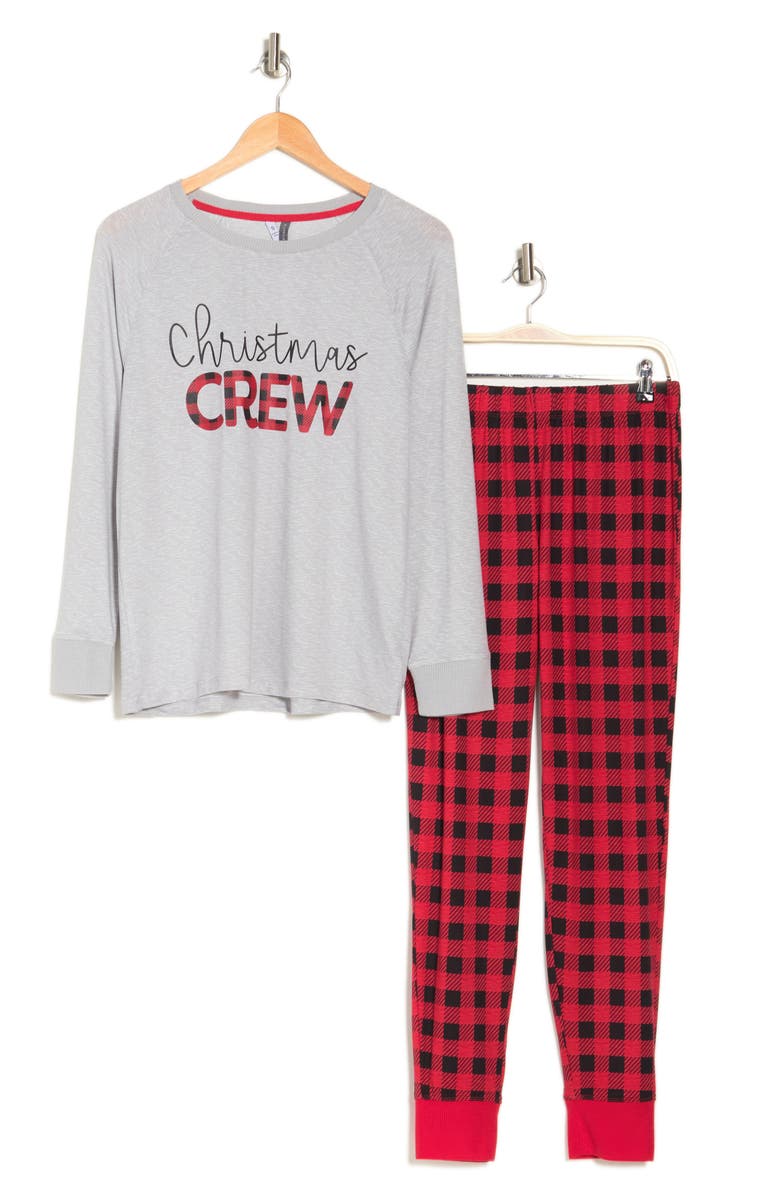 JACLYN Mom Christmas Crew 2-Piece Pajama Set | Nordstromrack