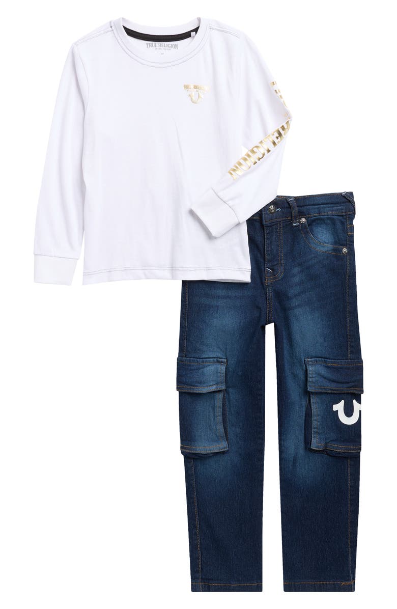 True Religion Kids' Logo T-Shirt & Jeans Set | Nordstromrack