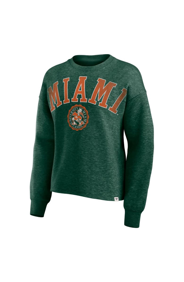 FANATICS Women's Fanatics Heather Green Miami Hurricanes Heritage ...