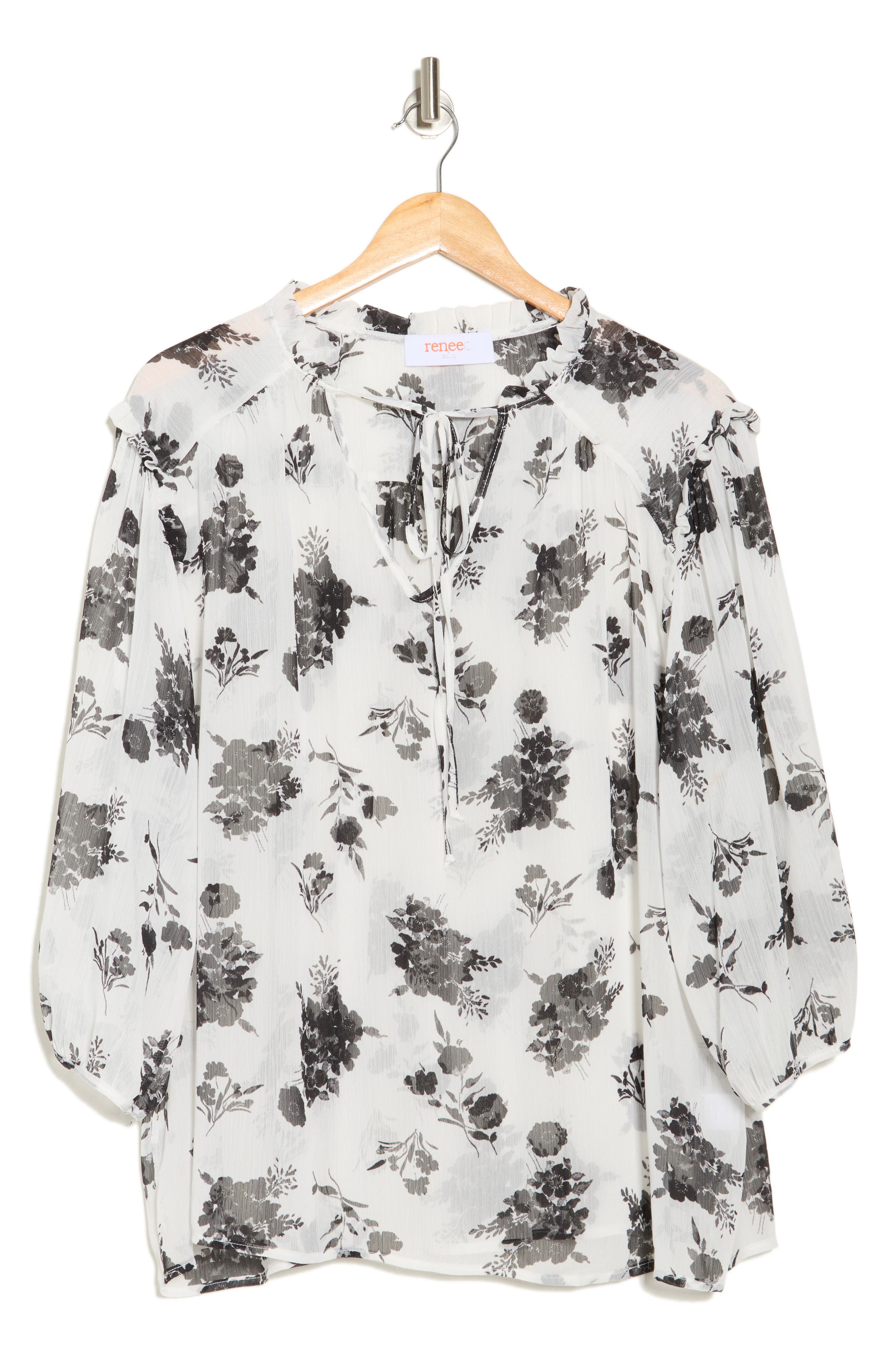 Renee C Floral Split Neck Top | Nordstromrack