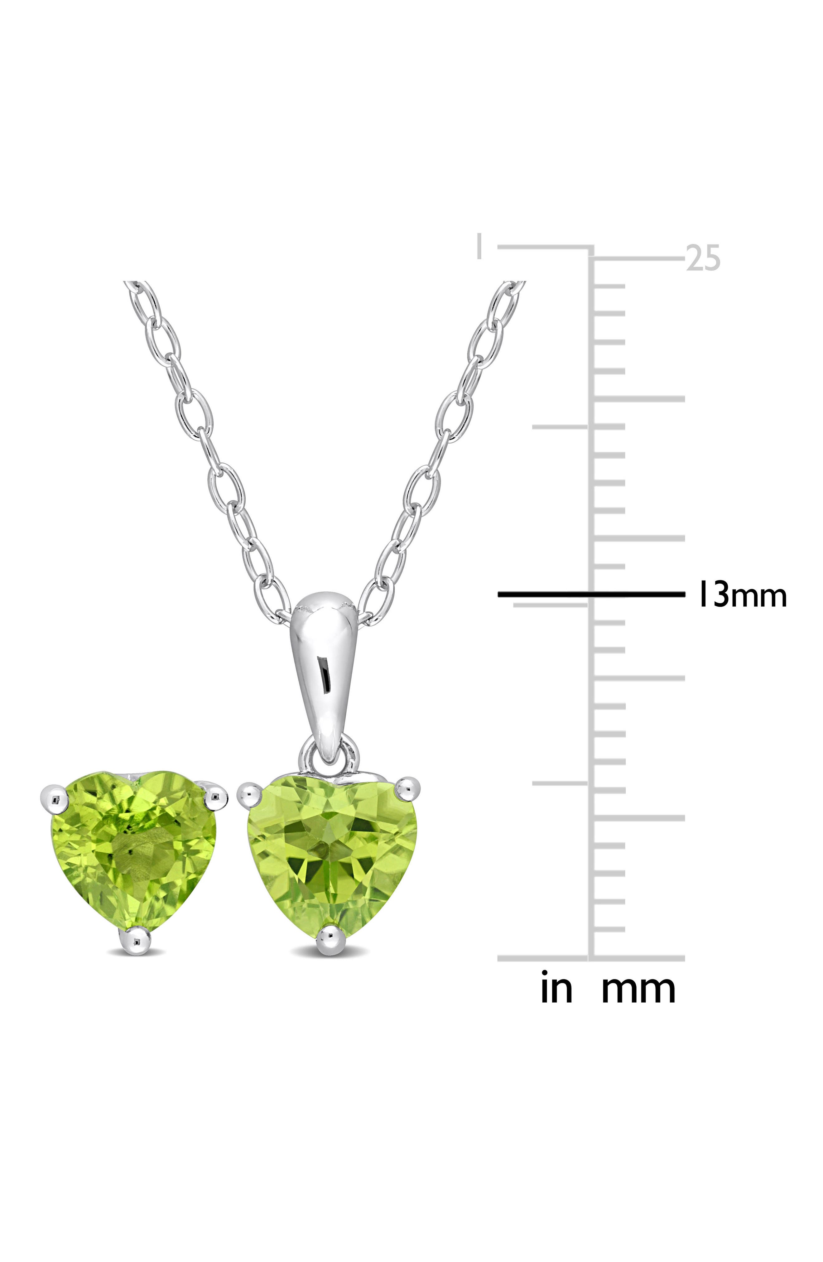 Peridot Stud Earrings & Necklace Set (Women) | Nordstromrack