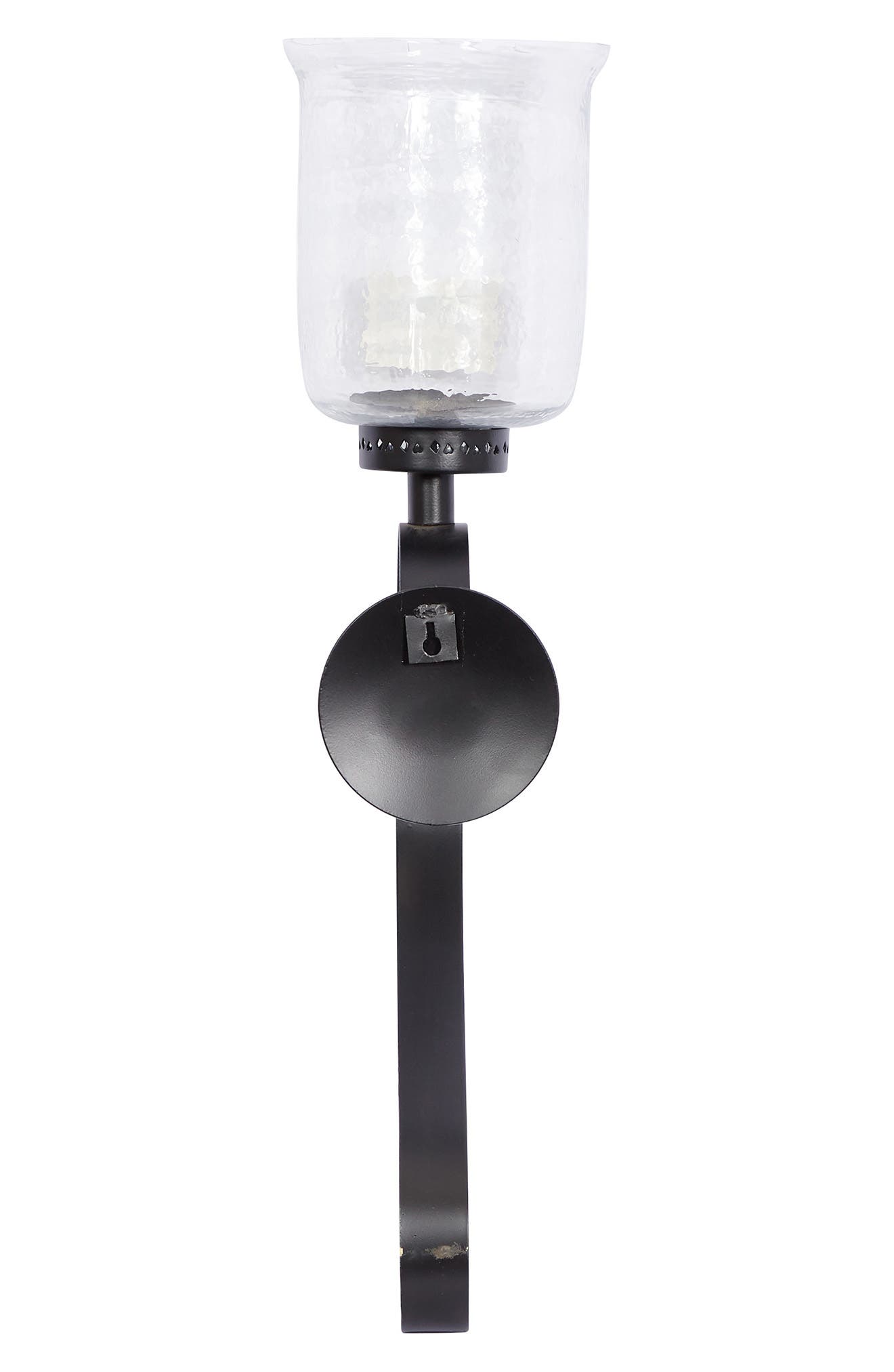 WILLOW ROW Black Metal Handmade Pillar Scroll Wall Sconce | Nordstromrack