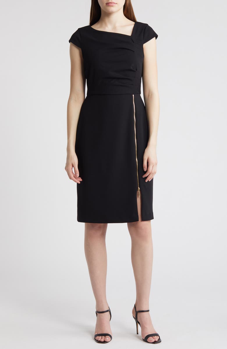 Tahari ASL Ruched Midi Sheath Dress | Nordstromrack