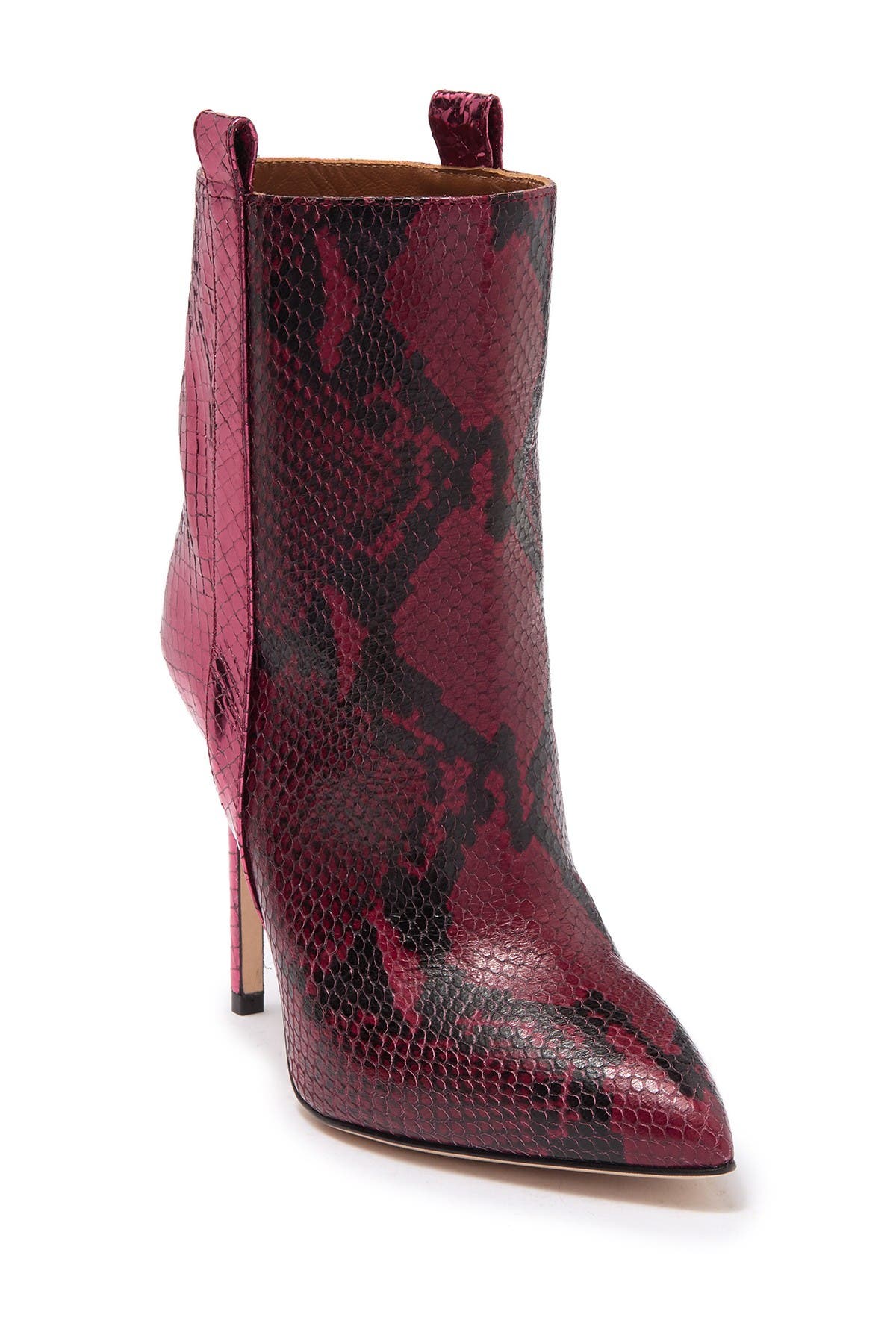 Paris Texas Metallic Snake Skin Embossed Print Ankle Boot | Nordstromrack