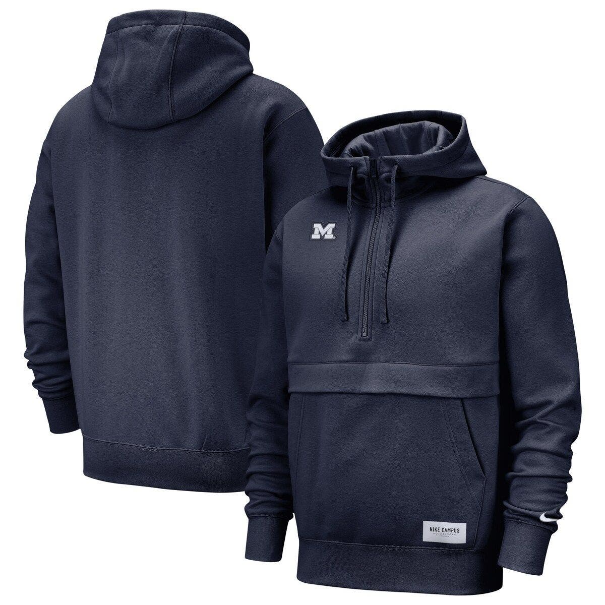Nike Men's Nike Navy Michigan Wolverines Club Half-Zip Hoodie | Nordstrom