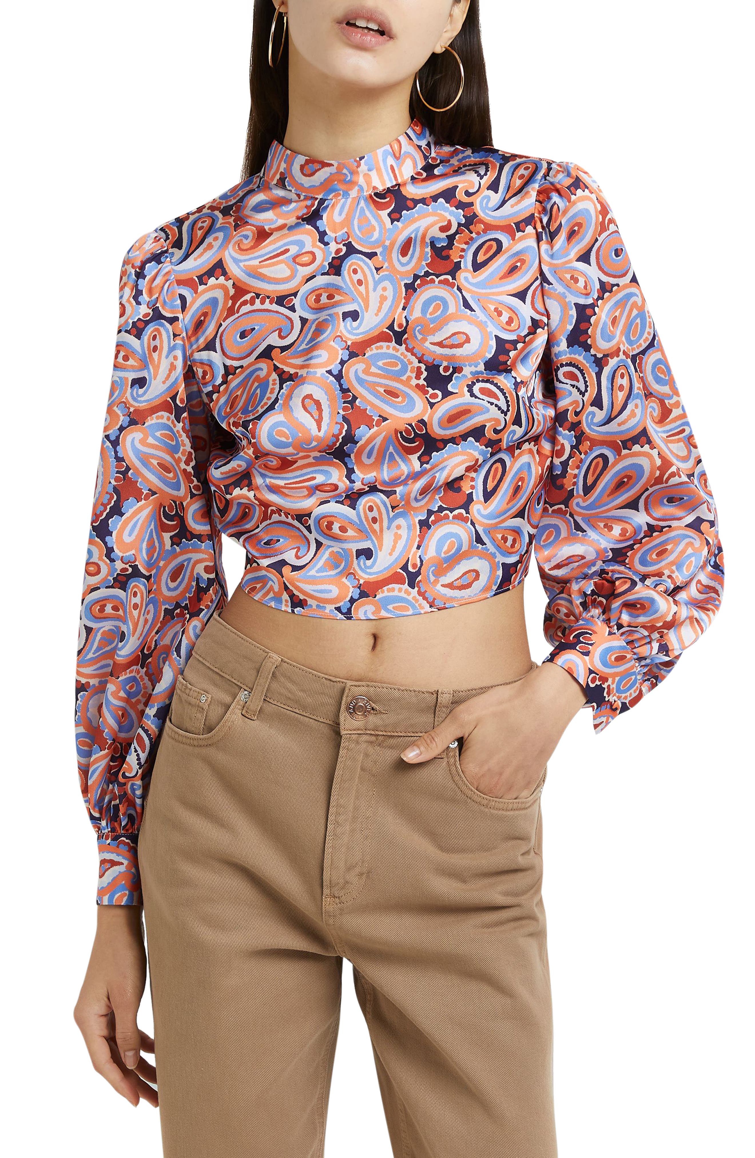 Tie Back Long Sleeve Crop Top (Women) | Nordstromrack
