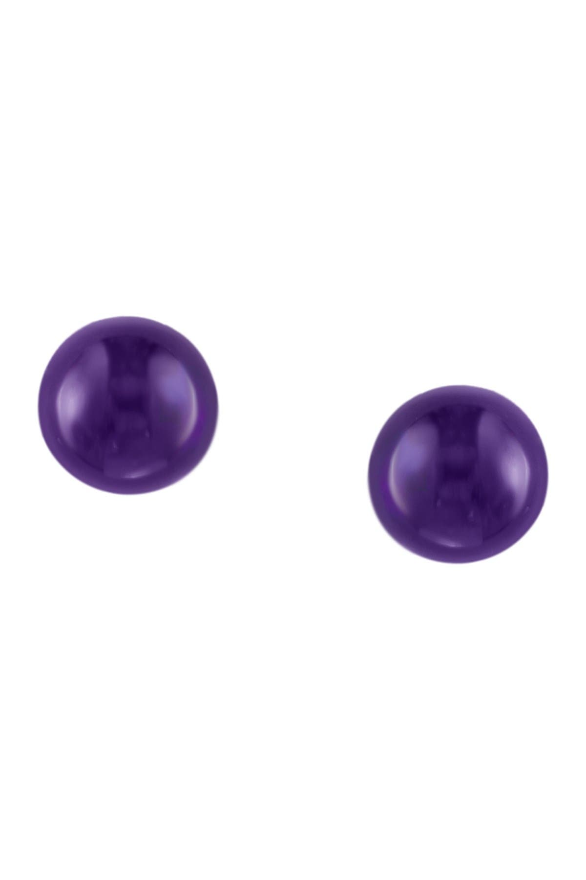 EFFY 14K Yellow Gold Amethyst Ball Stud Earrings | Nordstromrack
